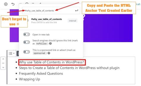 How To Create A Table Of Contents In Wordpress Without Plugin