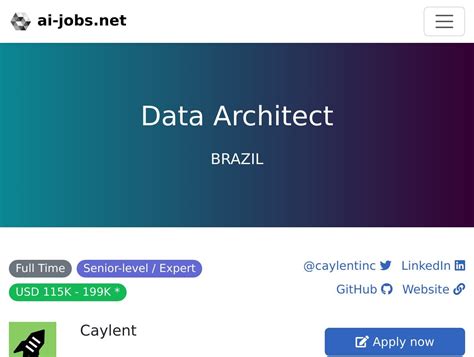 Hiring Data Architect In Brazil Raimljobs
