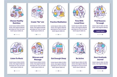 Self Care Onboarding Mobile App Pages Graphic By Bsd Studio Creative Fabrica
