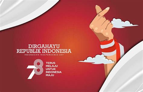 Hands Gesturing Love Sign For Indonesias Independence Day 17 Agustus
