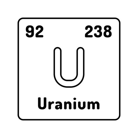 Uranio Químico Elemento Línea Icono Vector Ilustración 21158361 Vector