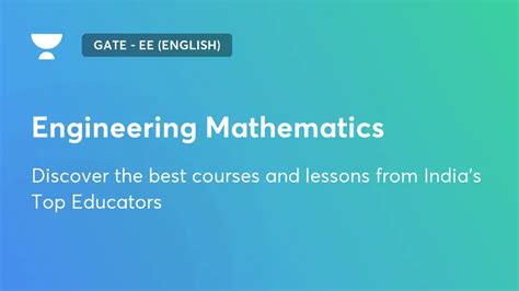 Engineering Mathematics Gate Ee English Unacademy