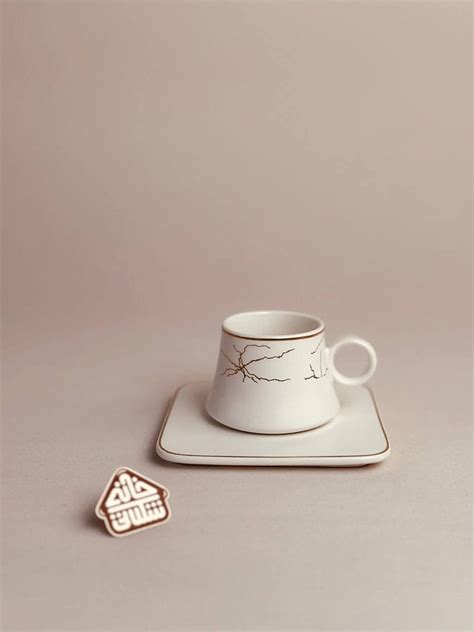 خرید فنجون نعلبکی طرح سنگ کد00463 خانه شکلاتی