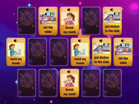 Daily Routine Memory Matching Pairs Daily Routine Memory Matching Pairs