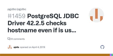 postgresql jdbc driver 42 2 5 checks hostname even if is used nonvalidatingfactory · issue 1459