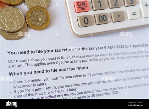 Letter From Hmrc Notice To Complete A Self Assessment Tax Return
