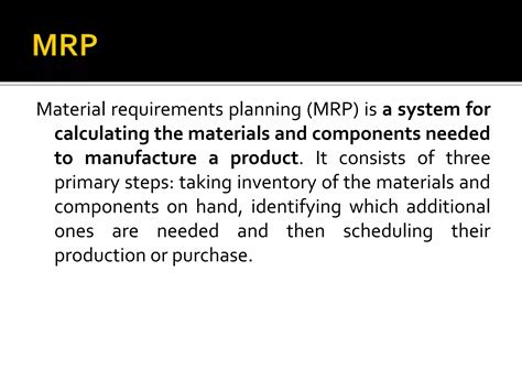 MRP Lecture PPT Pptx