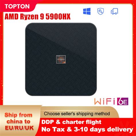 Free Shipping Topton Mini Gaming Pc Amd Zen Ryzen Hx H Ddr Mhz Nvme S