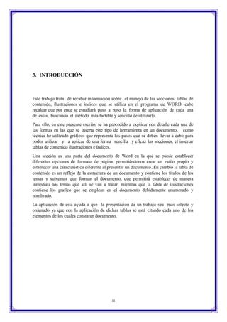 Secciones Tabla De Contenidos Tabla De Ilustraciones Y Referencias