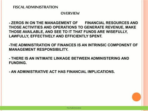 Fiscal Administration By Theresa Ppsx