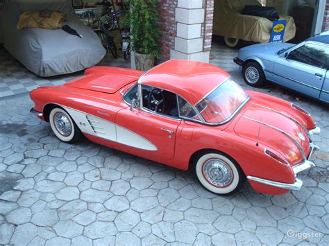 1958 Red Corvette Convertible Fuellie Rent This Location On Giggster