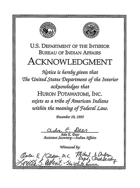 1995 Federal Reaffirmation Achieved A Major Turning Point In Tribal