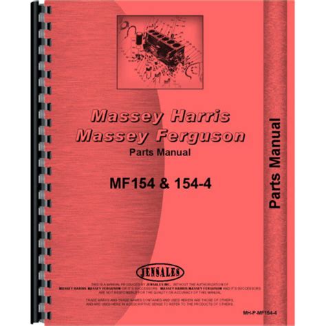 Massey Ferguson 154 4 Tractor Parts Manual