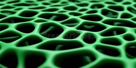 Abstract Green Porous Organic Structure Forming A Network Ideal For Backgrounds And Textures