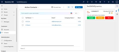 Dynamics 365 CRM Text SMS Integration For Banking And Financial Institutions CRM Software