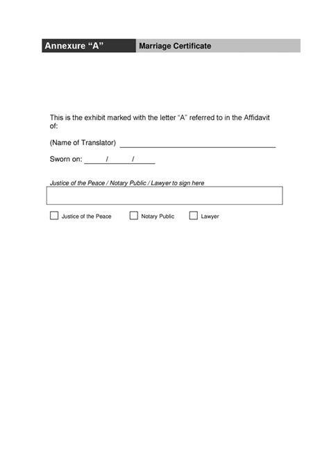 Affidavit Of Translation Of Marriage Certificate Australia In Word