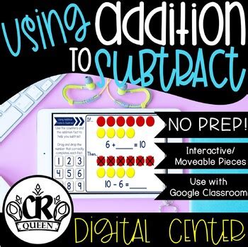Using Addition To Subtract Activity For Google Classroom TPT