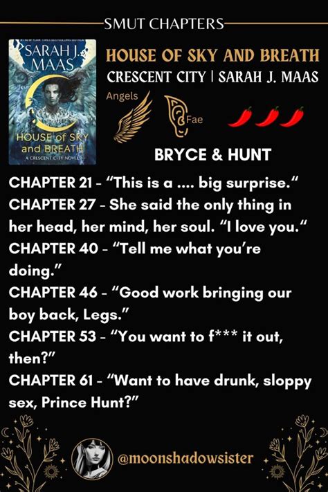 Spicy Chapters In House Of Sky And Breath Bryce And Hunt Fantasy Books