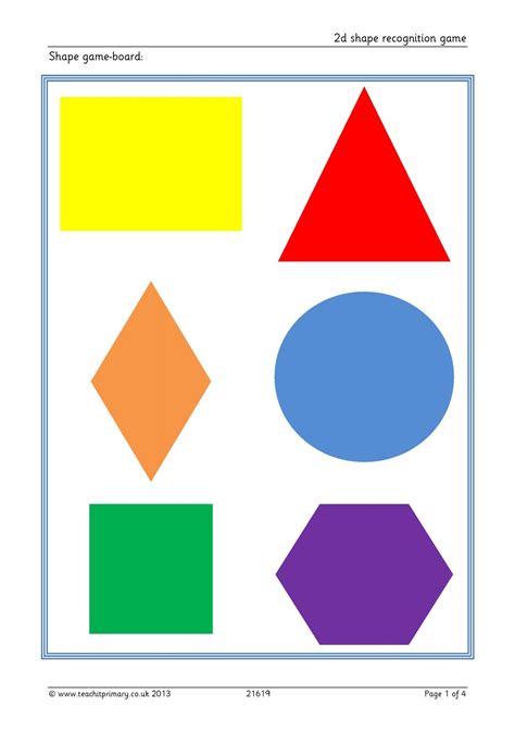 D Shape Recognition Game F KS Maths Geometry D Shapes Teachit