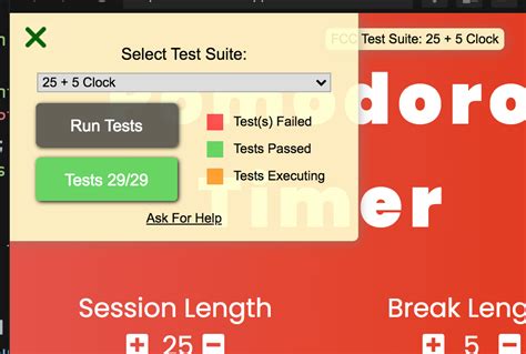 Pomodoro Clock Test 8 Javascript The Freecodecamp Forum