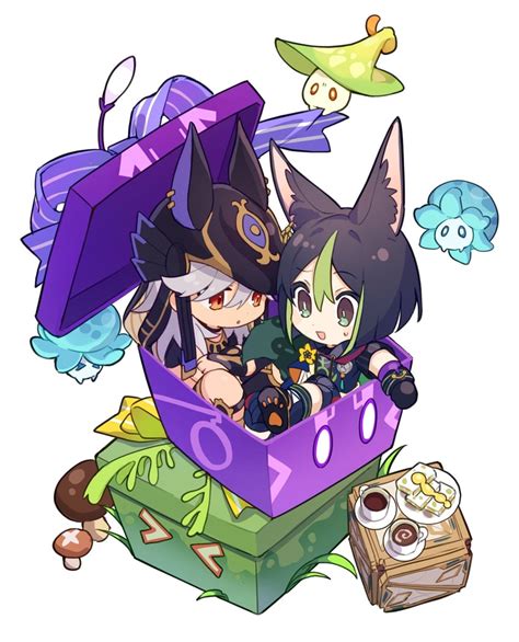 Tighnari Cyno And Fungi Genshin Impact Drawn By Snzisnr Danbooru
