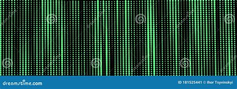 Abstract Matrix Gradient Halftone Many Green Dots Of Different Sizes