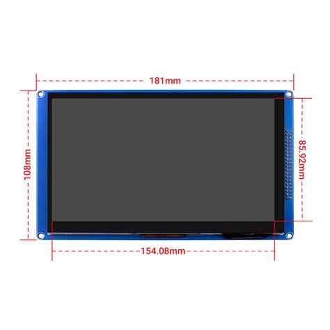 7 0” 800 480 Ips Display 16bit Parallel Lcd Module Ssd1963 Driver Capacitive Touch Backlight