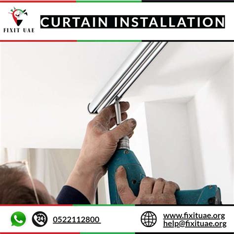 Curtain Installation 0522112800 Fix It Uae Reliable Services