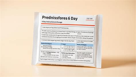 Prednisone 6 Day Pack Instructions And Dosage