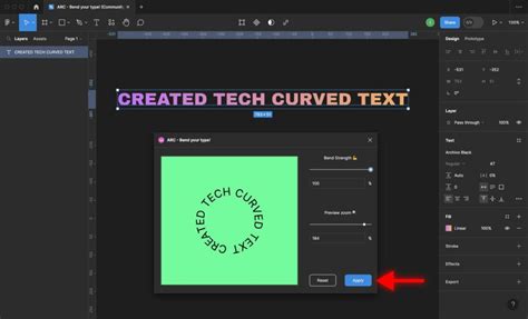 How To Curve Text In Figma Circular Text Created Tech