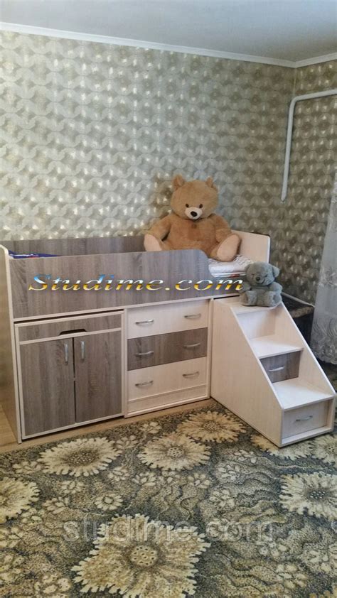 Купить Кровать-чердак с рабочей зоной "Лунтик" со спальным местом ...