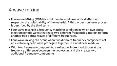4 Wave Mixing Pptx