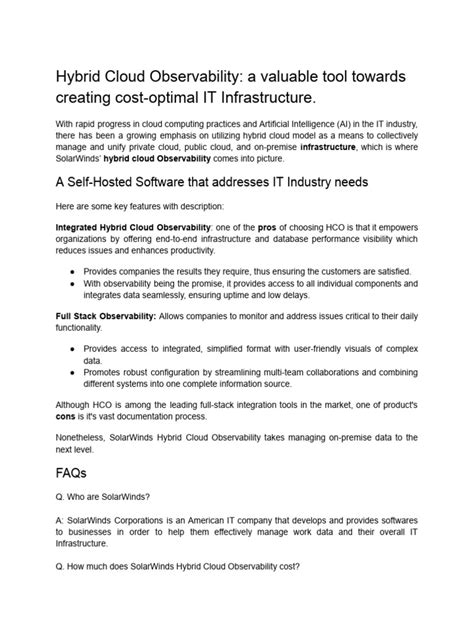 Hybrid Cloud Observability Pdf Computers