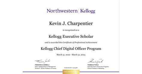 The Kellogg Executive Educations Chief Digital Officer Program Was A