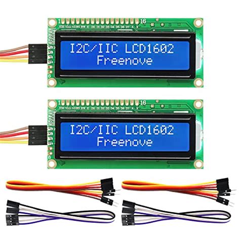 FREENOVE I2C LCD 1602 Module 2 Pack New Type IIC TWI Serial 16x2 Display Compatible With