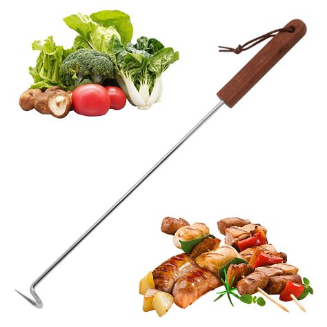 Food Flipper Turner Hooks Stainless Steel Bbq Meat Hooks Cooking