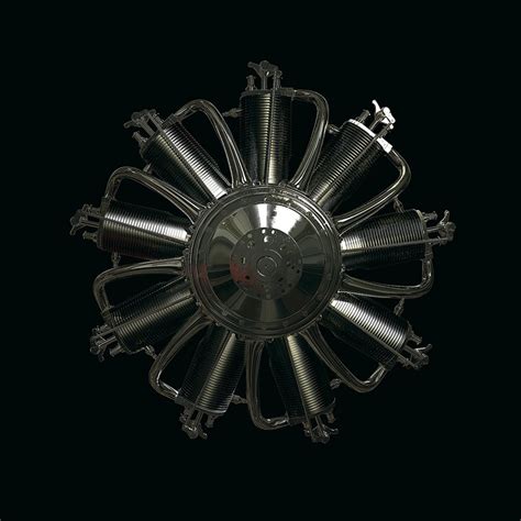 Ww1 Rotary Engine Obj
