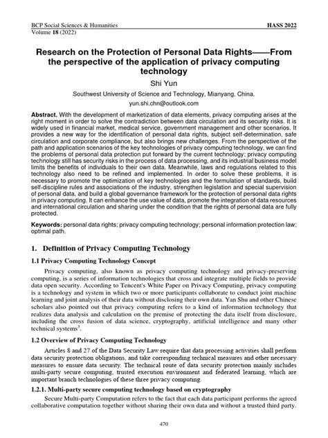 Research On The Protection Of Personal Data Rights Pdf