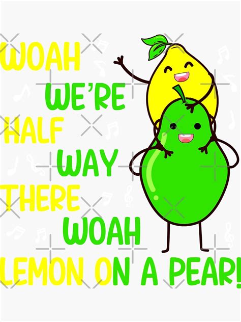 Lemon On A Pear Sticker For Sale By Abidilana Redbubble