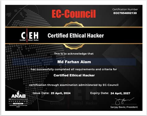 farhan alam on linkedin alhamdulillah certifiedethicalhacker ceh ethicalhacker cehv12…