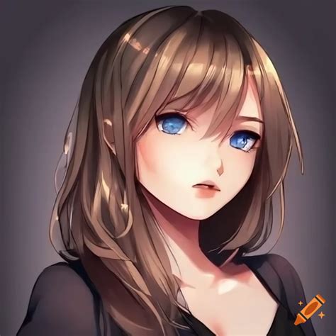 Anime Girl With Dirty Blonde Hair And Blue Eyes