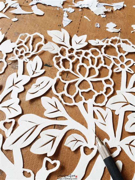 열심~ 한지공예 문양 오리기 네이버 블로그