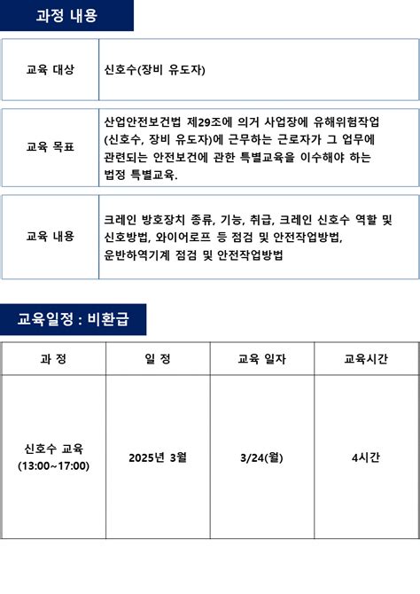 신호수 교육 3 24 주 한국안전기술원