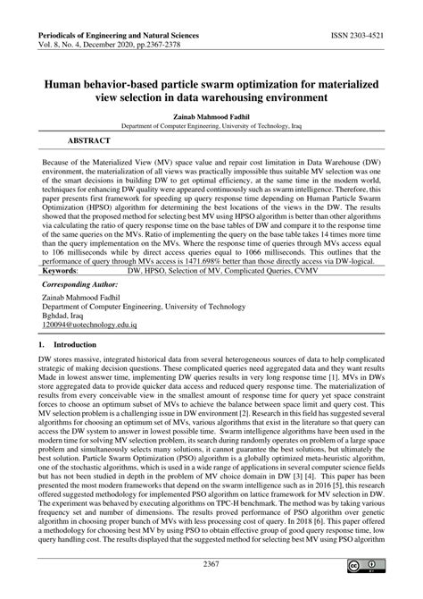 Pdf Human Behavior Based Particle Swarm Optimization For Materialized