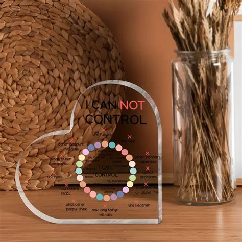 Сърцевиден Акрилен Декоративен Знак за Психично Здраве Temu Bulgaria