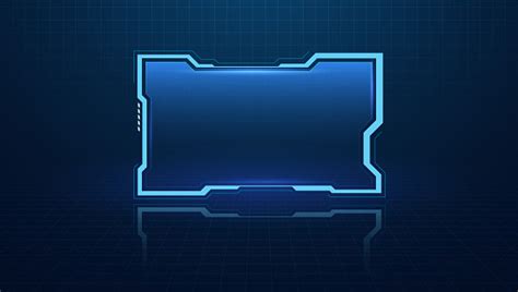 블루 네온 기술 배경의 미래 지향적인 Hud 인터페이스 프레임 게임용 공상 과학 사이버 패널 및 디지털 Ui 디자인 0명에 대한 스톡 벡터 아트 및 기타 이미지 Istock