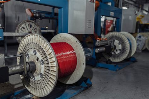 공장에서 유리 광섬유 케이블 생산 코일의 인터넷 통신 전선 0명에 대한 스톡 사진 및 기타 이미지 0명 공장 산업 건물 공학 Istock