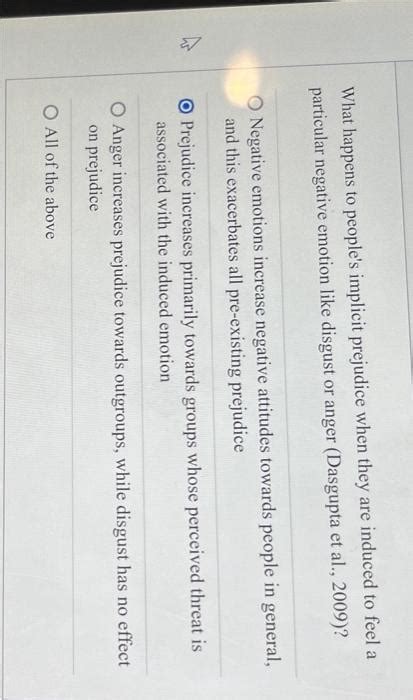 Solved What Happens To Peoples Implicit Prejudice When They