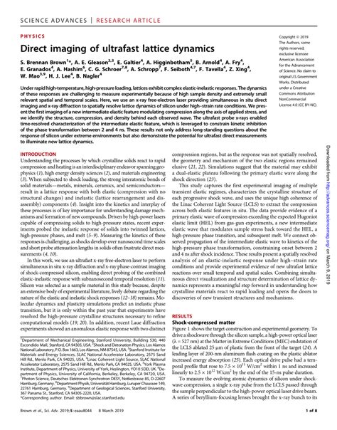 Pdf Direct Imaging Of Ultrafast Lattice Dynamics