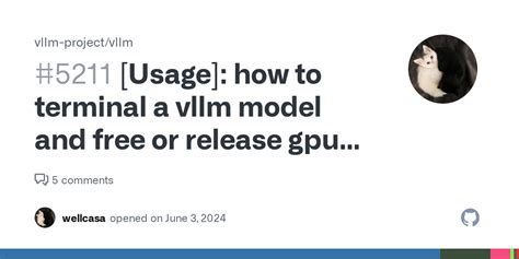 Usage How To Terminal A Vllm Model And Free Or Release Gpu Memory · Issue 5211 · Vllm
